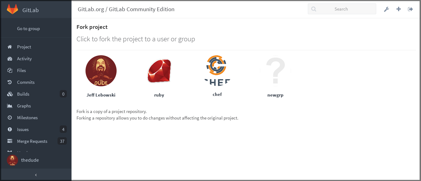 Forking workflow · Workflow · Help · GitLab